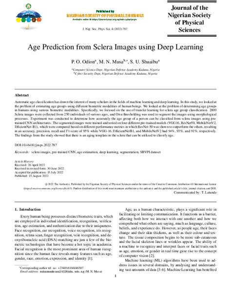 Pdf Age Prediction From Sclera Images Using Deep Learning Philip Odion