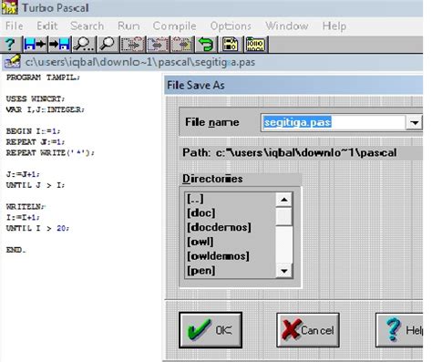 Program Membuat Segitiga Di Pascal Penebar Inspirasi