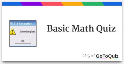 Basic Math Quiz