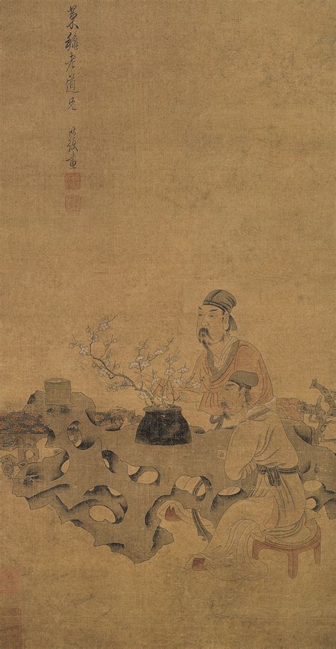 明 陈洪绶 赏梅图轴