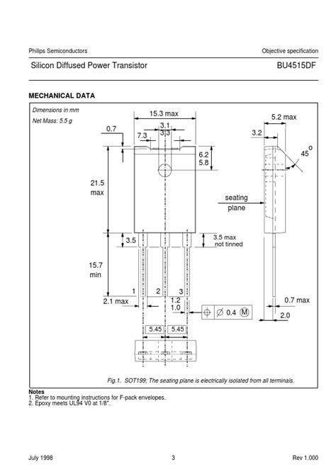 Bu4515df Datasheet Bu4515df Philipssemiconductors Pdf Silicon Diffused Power Transistor Nxp