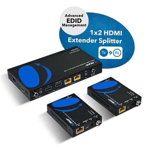 4k60hz 1x2 Hdmi™ Extender Splitter 115ft Cat6 Uhd12 Ex115 K Orei