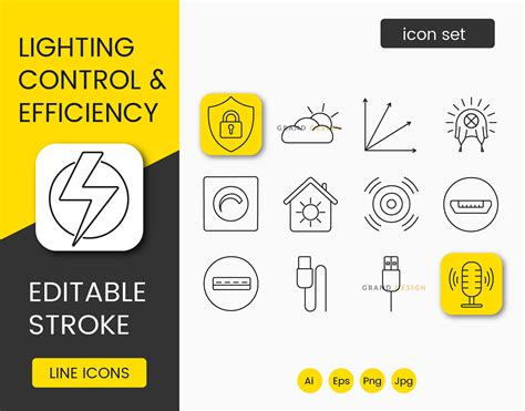 Efficient Lighting And Control Icons Behance