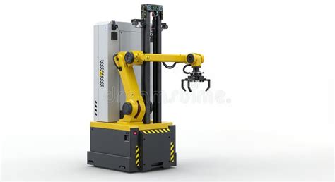 Autonomous Mobile Robot With Robotic Arm Automated Material Handling System Stock Image Image