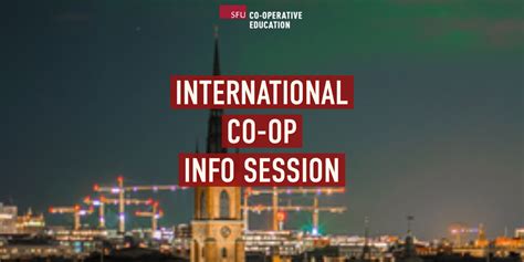 International Co Op Info Session Events Simon Fraser University