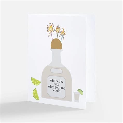 Tequila Lover Birthday Card Etsy Birthday Cards Paper Greeting