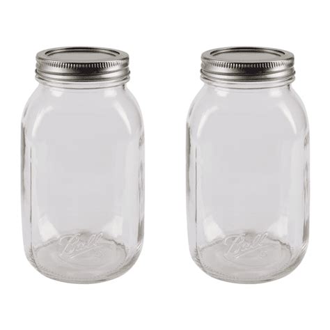 Jar Boss Wide Mouth Mason Jars 32 Oz Clear Glass Airtight Lids 4