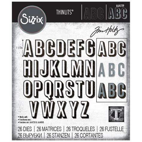 Search Sizzix Alphanumeric Shadow Upper Sizzix Thinlits Dies By Tim Holtz A Cherry On Top