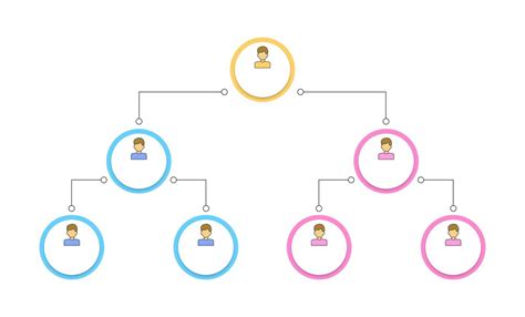 Gráfico De Organización Infografías Con Icono De Personas Y Línea