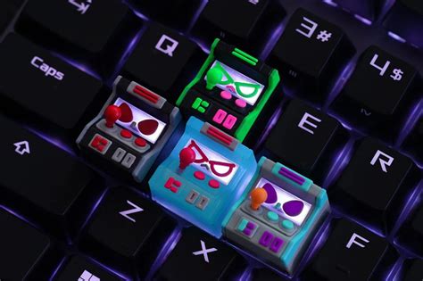 Hot Keys Project Hkp Error Angry Trans Blue Red Artisan Keycap