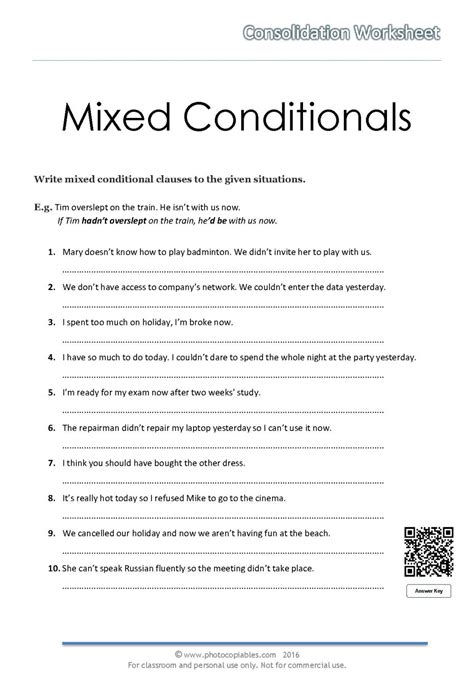 Mixed Conditionals Worksheet Pdf Printable Pdf Template