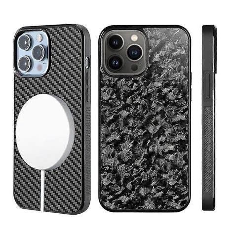 Magsafe Gloss Carbon And Forged Carbon Fiber Tpu Phone Case For Iphone 13