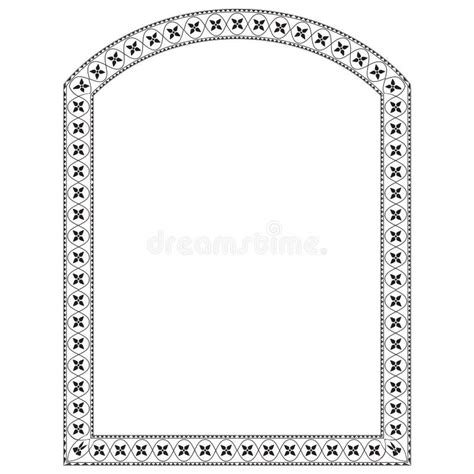 Segmental Arch Flower Frame Stock Vector Illustration Of Window
