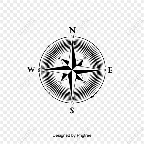 Hand Painted Compassdirection Orientationwild Adventurenorth Arrow