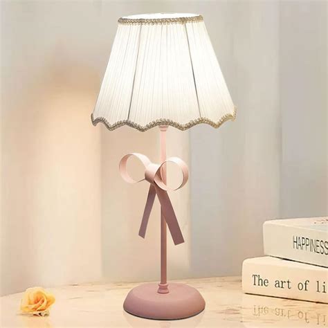 Aclblk Nordic White Table Lamp For Girl Bedroom Single Cute