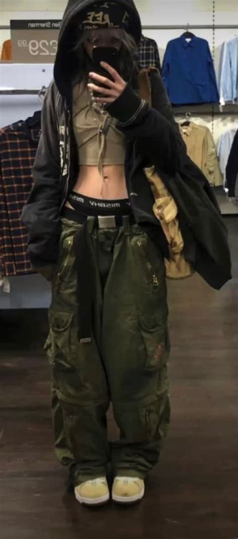 Outfit Dark Green Grunge Green Outfit Grunge Masc Outfit Green Alt Emo Streetwear Style