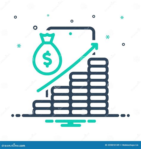 Mix Icon For Yield Banking And Crop Stock Illustration Illustration