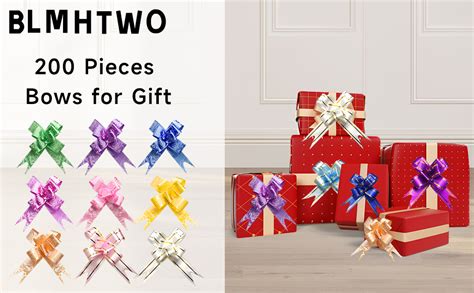 Blmhtwo 200 Pieces Bows For T Wrapping Assorted Colors Pull Bows