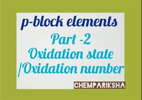 Oxidation State And Oxidation Number Explained