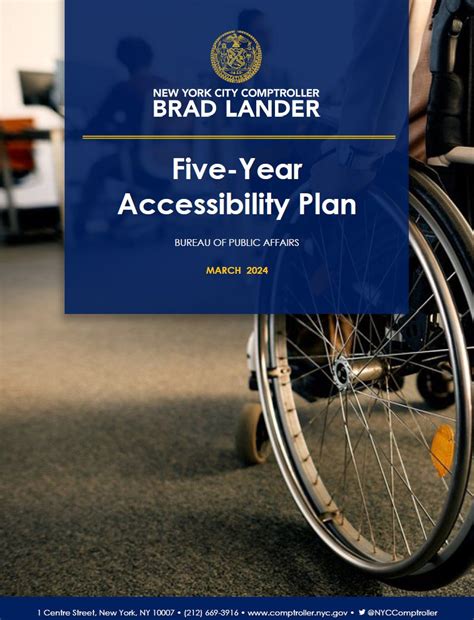 Five Year Accessibility Plan Office Of The New York City Comptroller