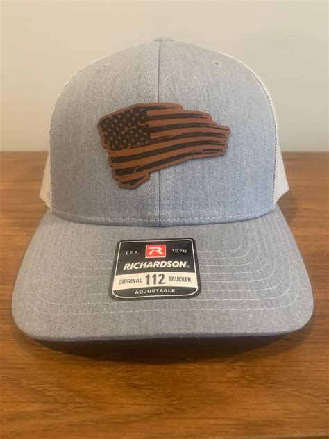 American Flag Patch Hat Grey Etsy