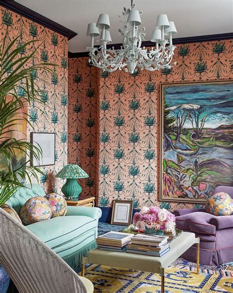 Maximalist Sitting Room Maximalist Sitting Area Maximalist Wallpaper