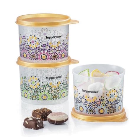 Tupperware Cossette Keeper Canister Set 3 Units 570ml Shopee Malaysia