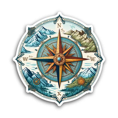 Custom Made Genuine Vinyl Stickers Decals 3 And 5 Compass Waterproof