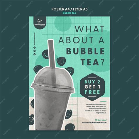 Premium Psd Delicious Bubble Tea Poster Template