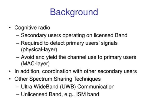 ppt spectrum sharing mac layer protocols powerpoint presentation