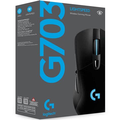 Mouse Logitech G703 Lightspeed HERO Inalambrico USB Gaming 910 005639 XtremeTecPc Com