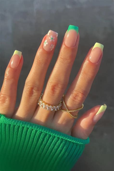 10 Stunning Floral French Tip Nails
