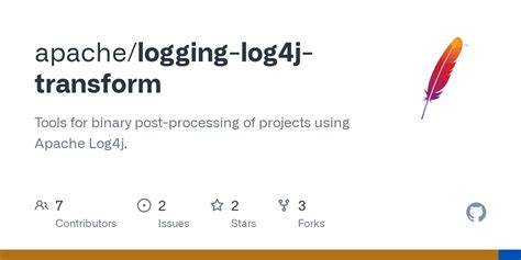 Github Apachelogging Log4j Transform Tools For Binary Post Processing Of Projects Using