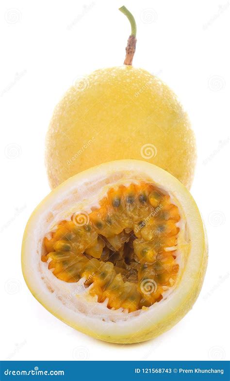 Passion Fruit Isolated On White Background Stock Image Image Of