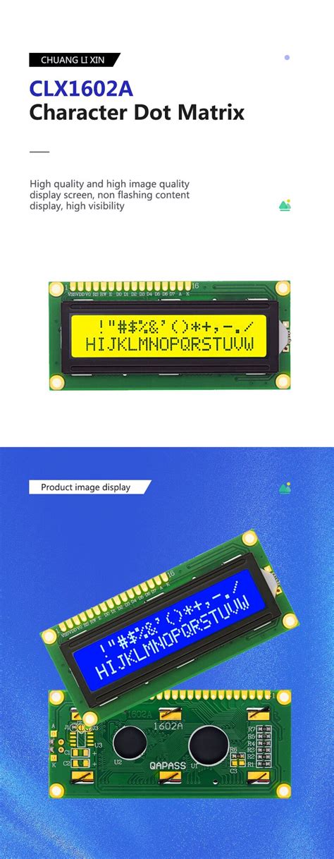 X Character Dot Matrix LCD Display Screen Module