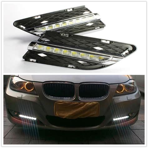 Led Drl Day Fog Lamp Front Bumper Air Intake Vent Cover Signal