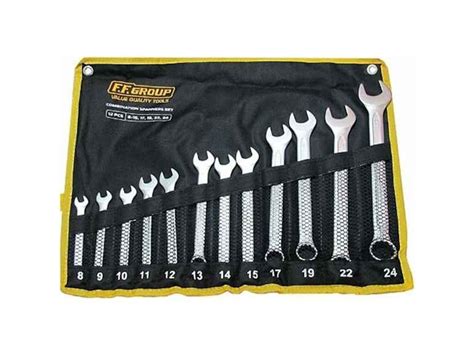 Ring And Open End Spanner 12 Pcs Din 3113 Ffgroup 36283