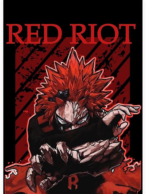 Eijiro Kirishima Red Riot Poster By Peepstudios Redbubble