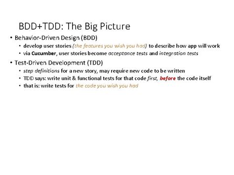Test Driven Development Tdd And Behavior Driven Development