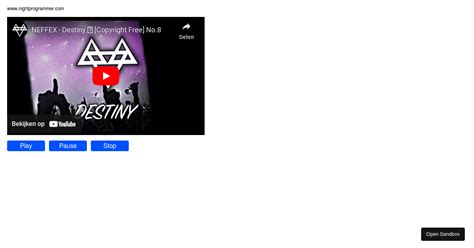Youtube Embed Controls Vuejs Codesandbox