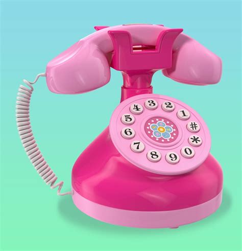 Premium Psd A Pink Telephone With The Numbers 6 And 9 On The Dials