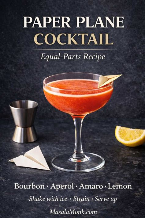 Paper Plane Cocktail Recipe Best Amaro Substitutes And Tips Masala Monk