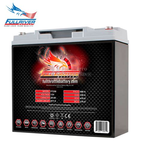 Batería 12 Voltios 20 Amperios Fullriver Hc20 Full Throttle Ft230