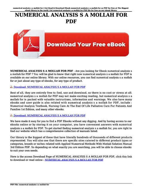 pdf numerical analysis s a mollah for pdf compress pdf