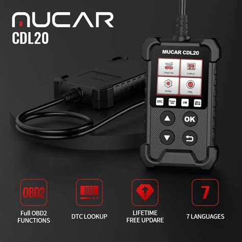 MUCAR CDL20 OBD2 Scanner OBD2/ EOBD Car Code Reader Engine Analyzer Full OBD2 Functions Auto ...