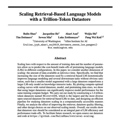 Ahsen Khaliq On Linkedin Scaling Retrieval Based Language Models With