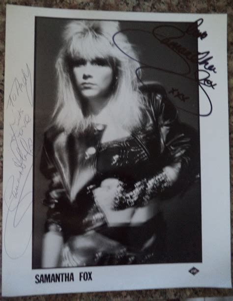 Samantha Fox Autograph Hand Signed On Glossy Photo Etsy