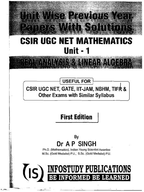 Csir Real And Linear Unit 1 Solution By Dr Ap Singh Pdf
