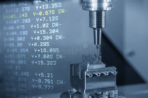 Abstract Scene The Cnc Milling Machine Cutting The Copper Electrode