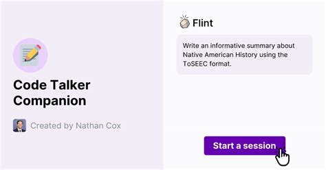 Code Talker Companion Flint